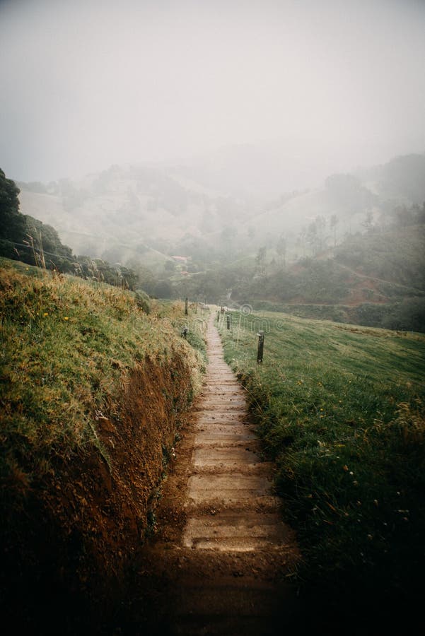 Vertical Shot of a Pathway in the Mountains Stock Photo - Image of ...