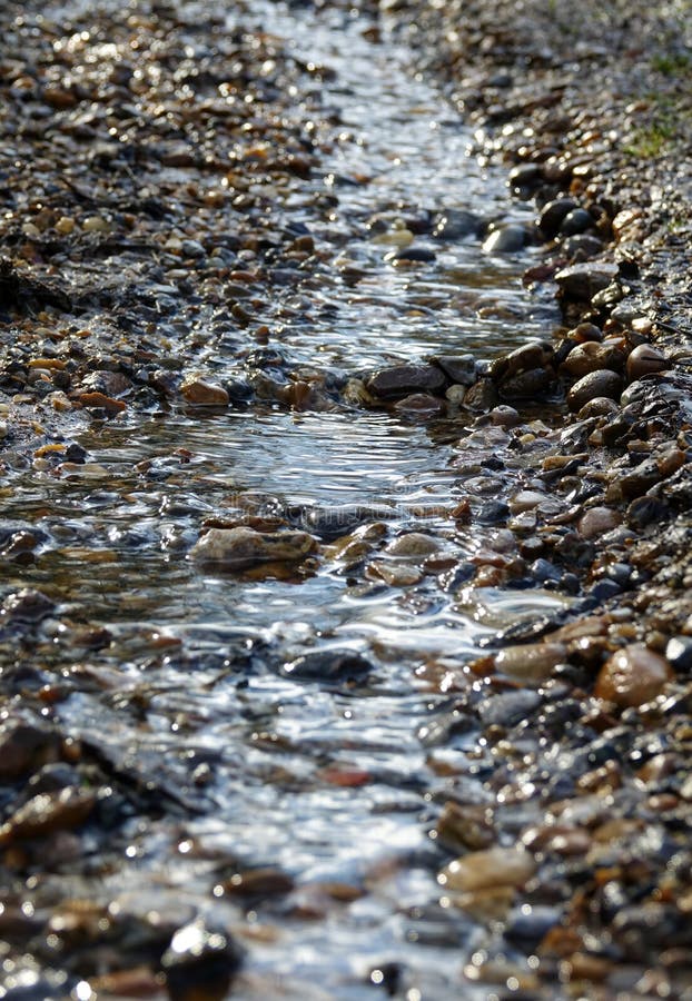 Vertical Shot of Pebbles on a Stream Stock Image - Image of background ...