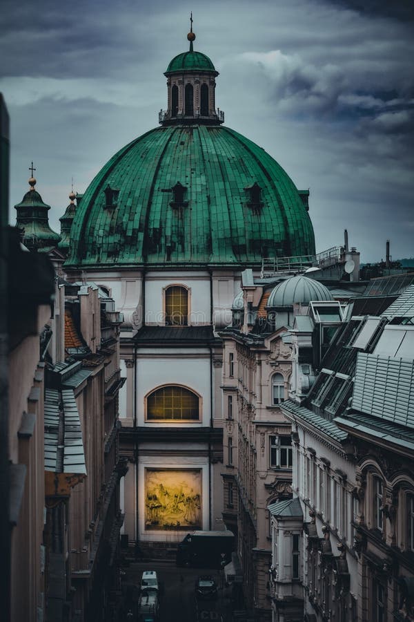 Vertical Shot of the Peterskirche Church Stock Photo - Image of ...