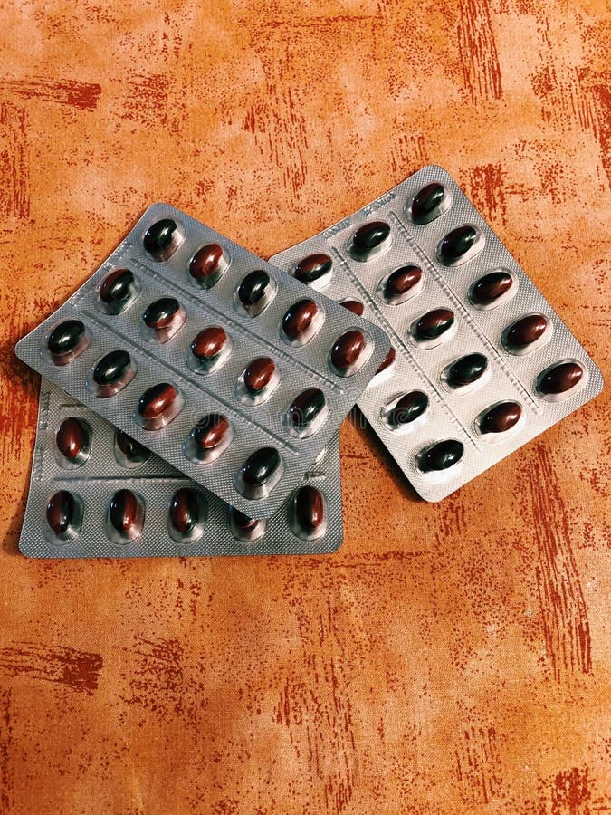 Vertical Shot of Pharmaceutical Capsule Pills Stock Image - Image of ...