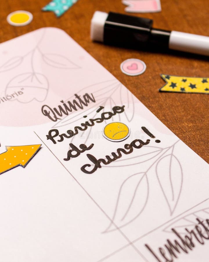 Vertical Shot of a Planner Book with Stickers for Organizations& X27 ...