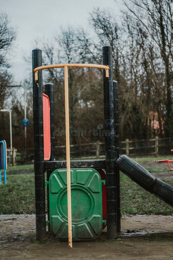 Vertical Shot of a Playground for Children Stock Photo - Image of ...