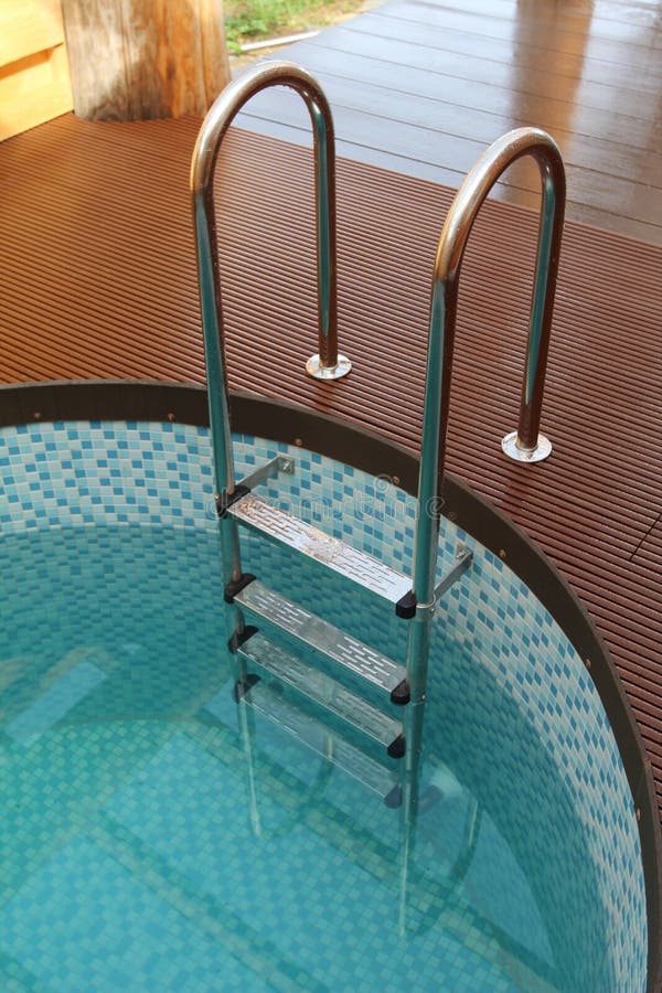 Vertical Shot of a Pool in the Backyard Stock Image - Image of house ...