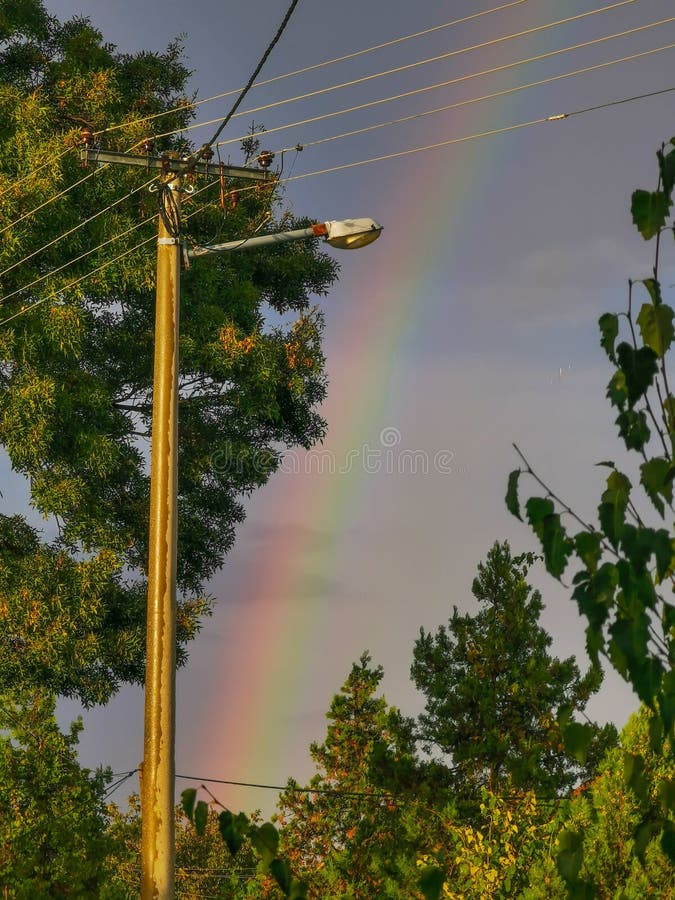 Vertical Shot of the Rainbow in the Sky Stock Photo - Image of beauty ...