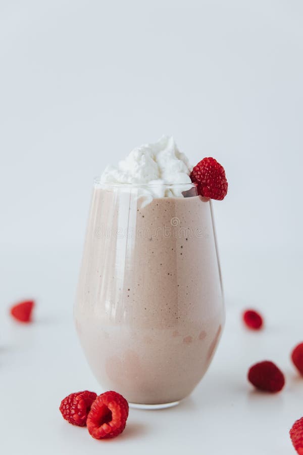 Vertical Shot of the Raspberry Milkshake Stock Photo - Image of ...