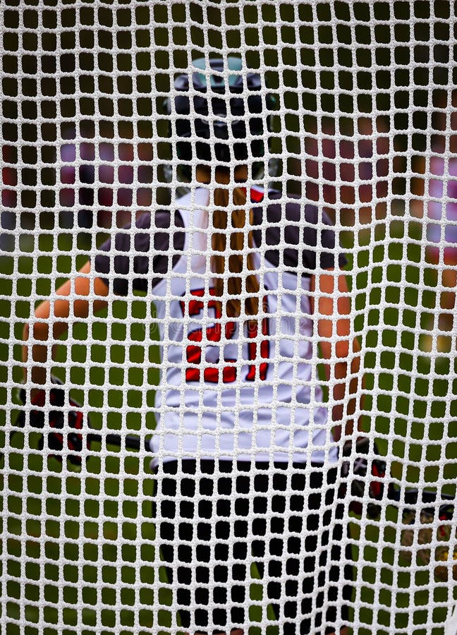 Vertical Shot of a Rear View of a Female through White Net Stock Photo ...