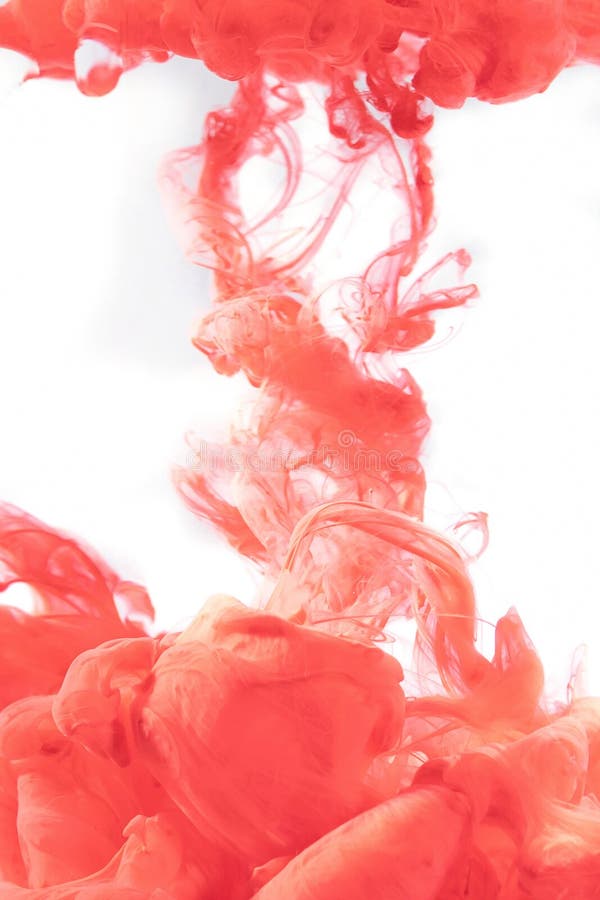 Vertical Shot of Red Ink in the Water Stock Image - Image of bright ...