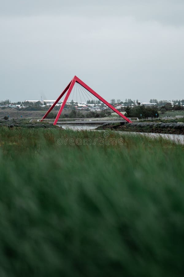 Vertical Shot of Red Pyramid Bridge Editorial Photography - Image of ...