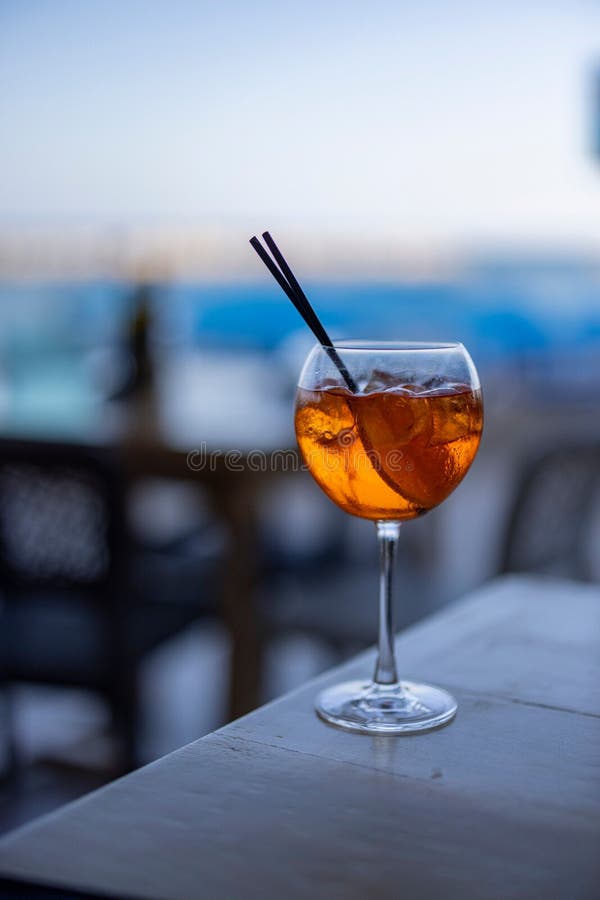 Vertical Shot of a Refreshing Aperol Spritz Cocktail Stock Image ...