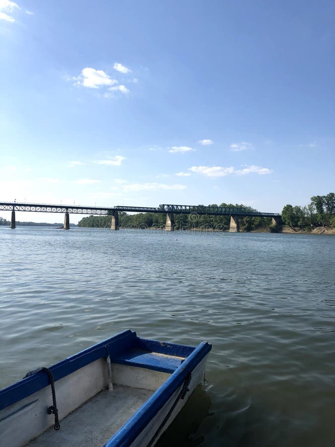 Vertical Shot of a River Bridge in Daytime Stock Image - Image of ...