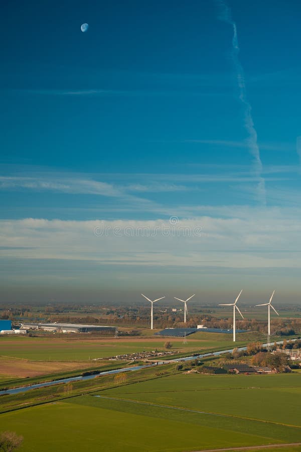 Vertical Shot of a River Surrounded by Plowed Fields Separated by Clear ...