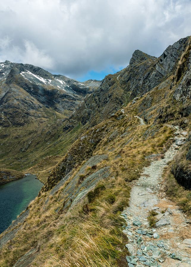 Vertical Shot of a River Surrounded by Rocks Covered in the Grass Under ...