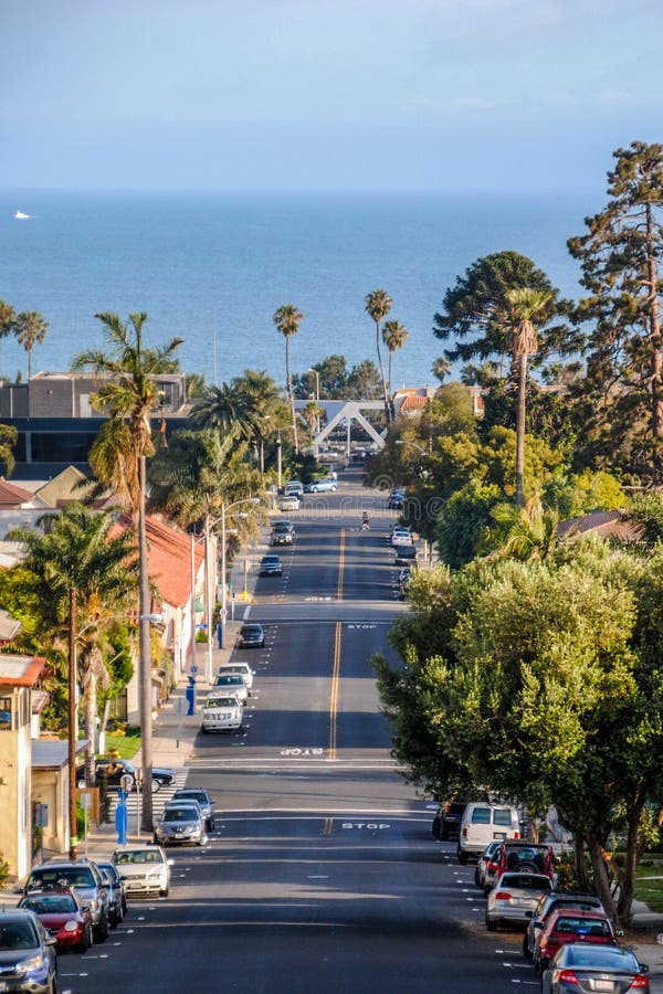 A Vertical Shot of a Road through Downtown Ventura, California ...