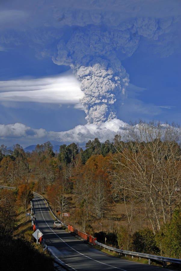 Vertical Shot of a Road Near a Volcano Stock Photo - Image of vacation ...