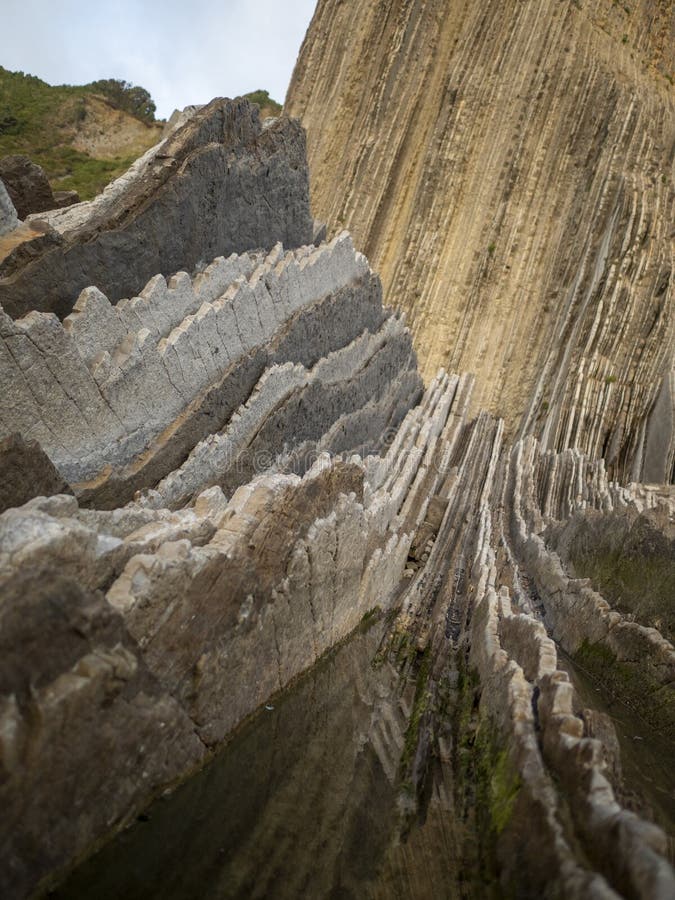 Vertical Shot of Rock Formations and Cliffs on a Beach at Daytime Stock ...