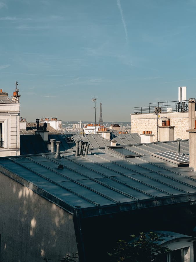 Vertical Shot of the Rooftop of Buildings in the Paris Stock Image ...