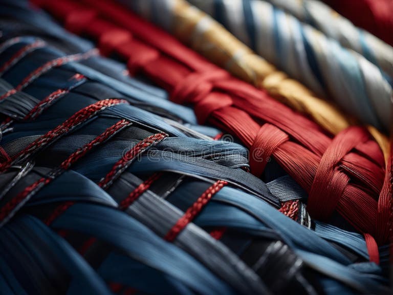 A Vertical Shot of Row Different Color Threads Stock Illustration ...