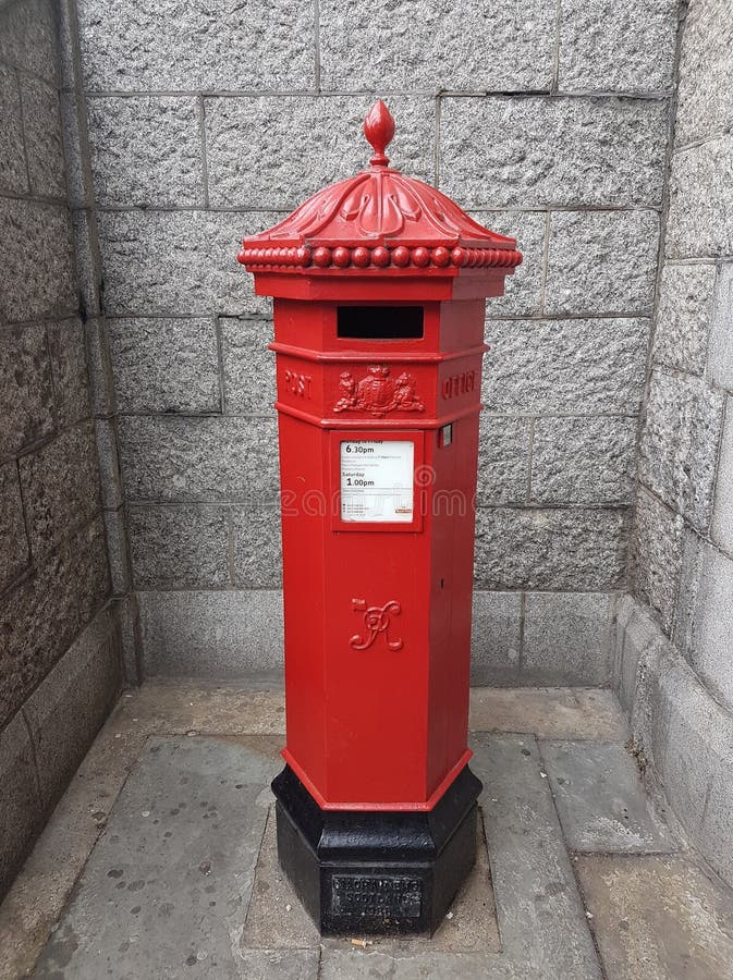Vertical Shot of a Royal Mail Post Box in London Editorial Image ...