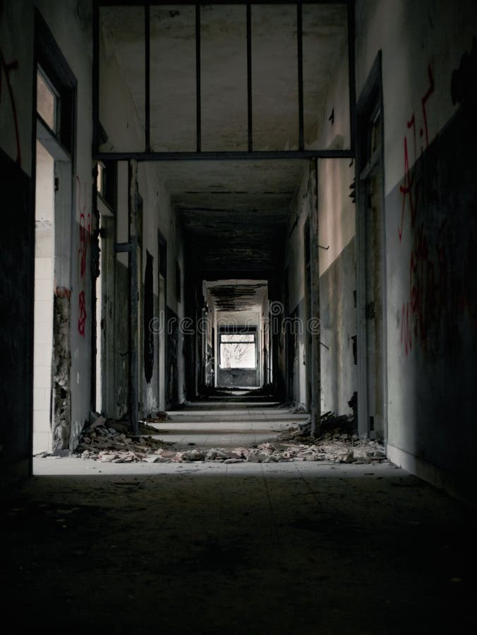 Vertical Shot of a Ruined Corridor Stock Photo - Image of door, ancient ...