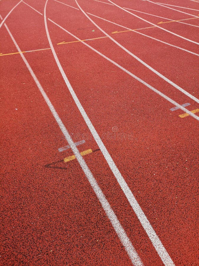 Vertical Shot of a Running Track Stock Photo - Image of race, texture ...