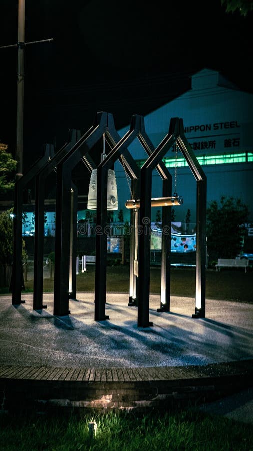 Vertical Shot of Ryusendo Cave at Night in Iwate Editorial Photography ...