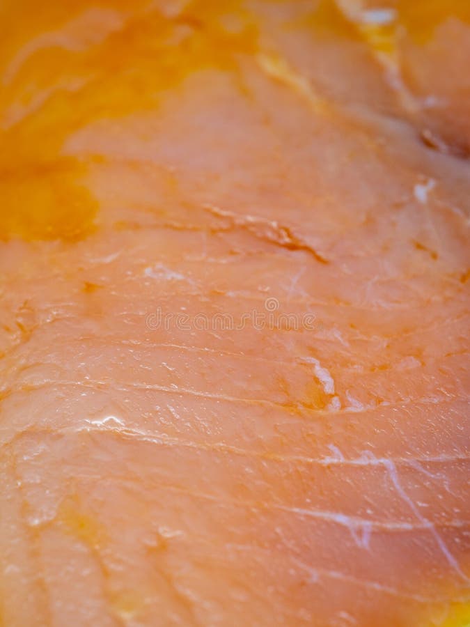 Vertical Shot of a Salmon Filet Texture Stock Image - Image of product ...