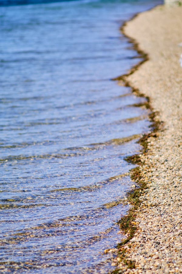 Vertical Shot of Sea and Sandy Beach Stock Photo - Image of summer ...