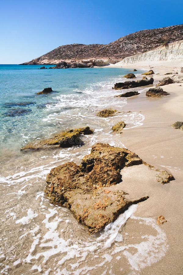 Seashore under blue sky stock image. Image of blue, landscape - 33852163