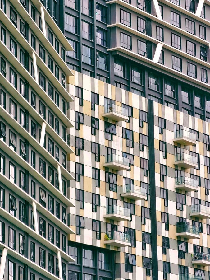 Vertical Shot of Skyscrapers Buildings Stock Photo - Image of ...
