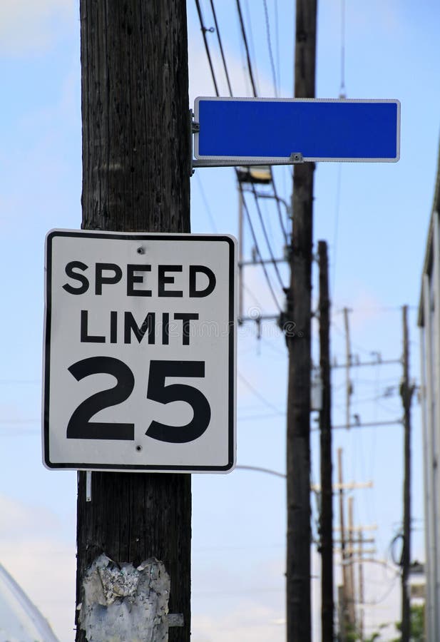 Vertical Shot of a Speed Limit Sign on a Wooden Tree Stock Image ...