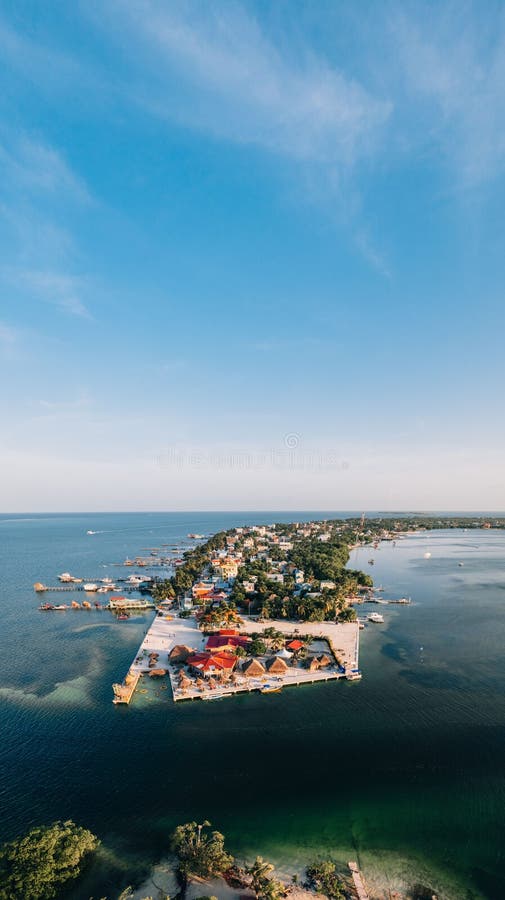 Vertical Shot of the Split at Caye Caulker Surrounded by a Resort ...