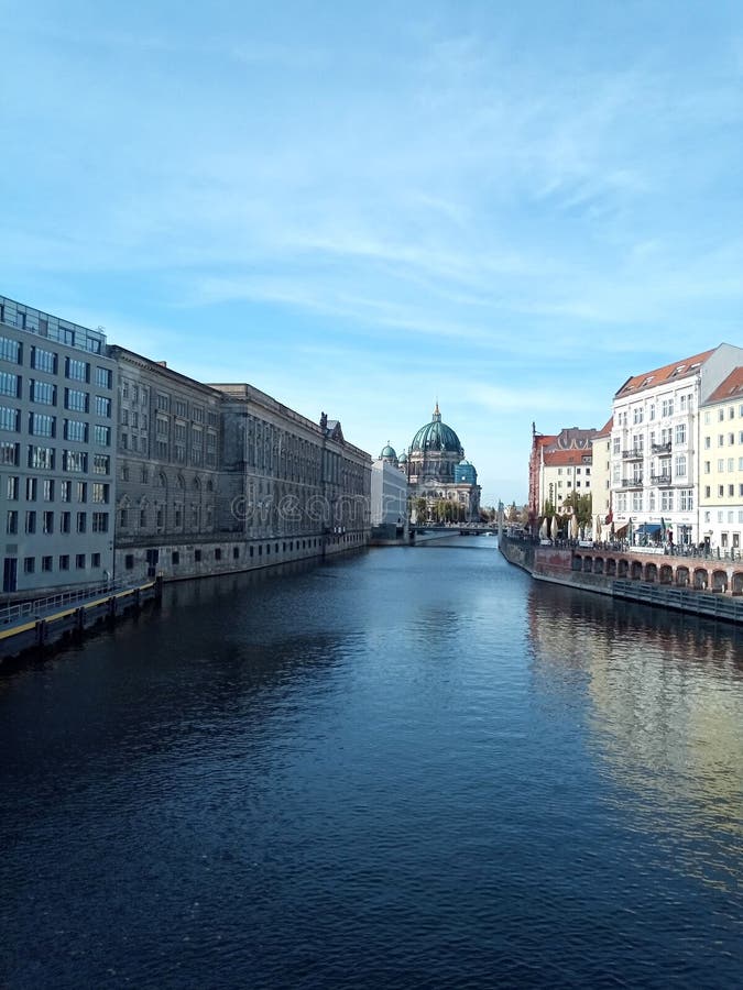 Vertical Shot of the Spree River in Berlin Stock Image - Image of ...