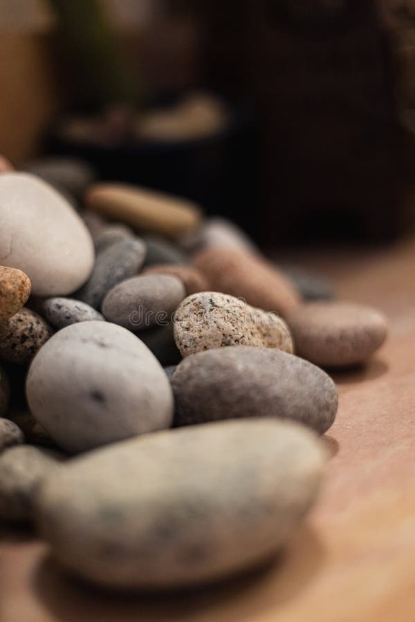 Vertical Shot of a Stack of Smooth Sea Stones Stock Image - Image of ...