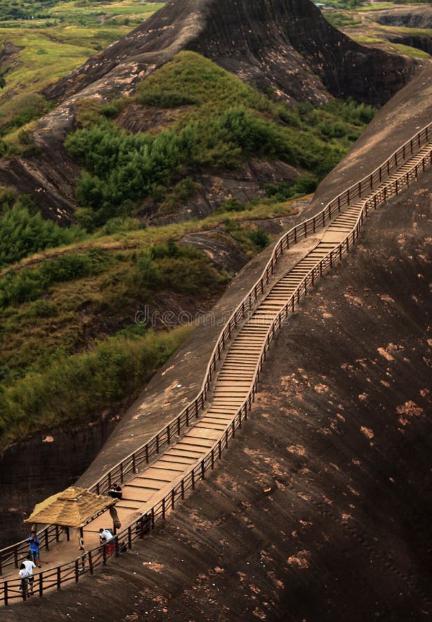 Vertical Shot of the Stair on the Hills Stock Image - Image of scenic ...