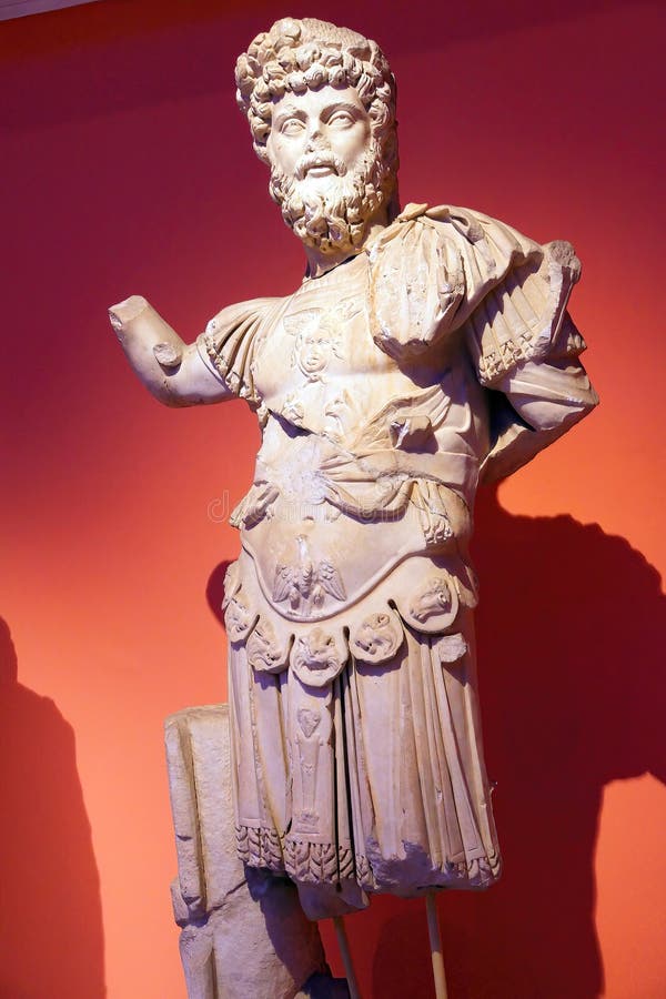 Vertical Shot of the Statue of Septimius Severus in Antalya Museum ...
