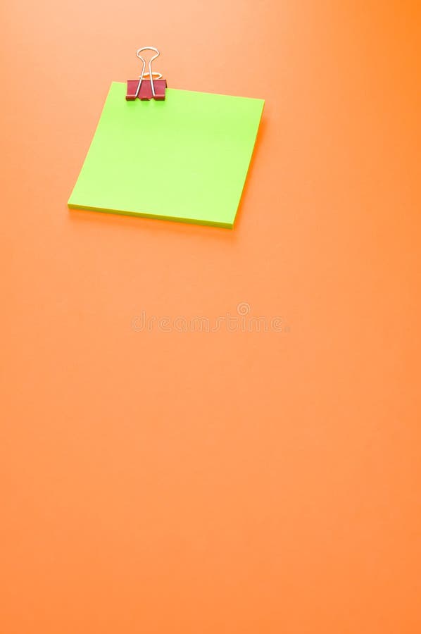 Vertical Shot of Sticky Notes and Paper Clip Stock Photo - Image of ...