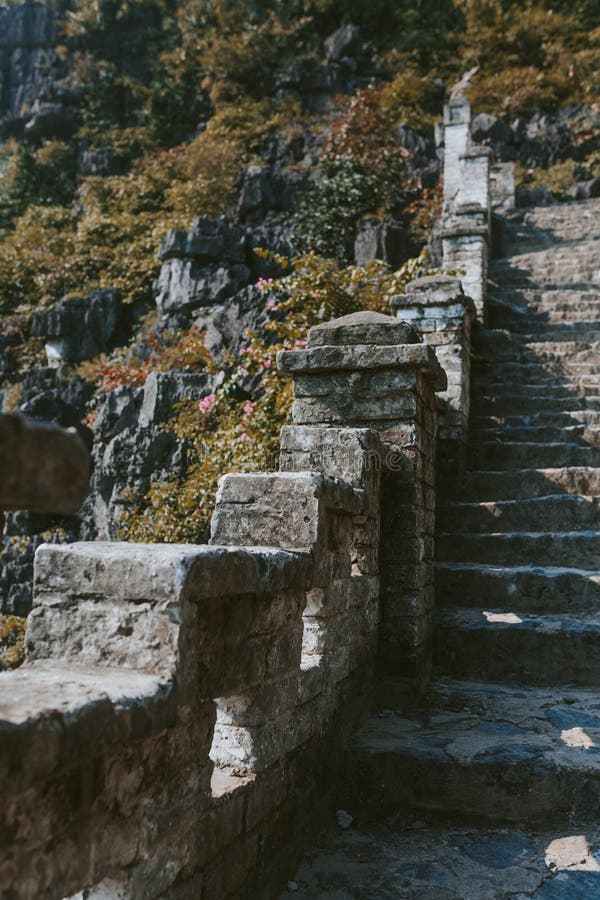 Vertical Shot of Stone Staircases Going Up the Hill during Daytime ...