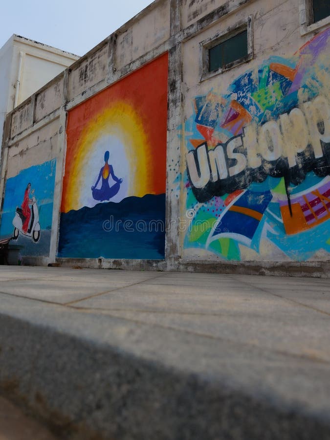 Vertical Shot of Street Art on a Wall at the Rock Beach Editorial ...