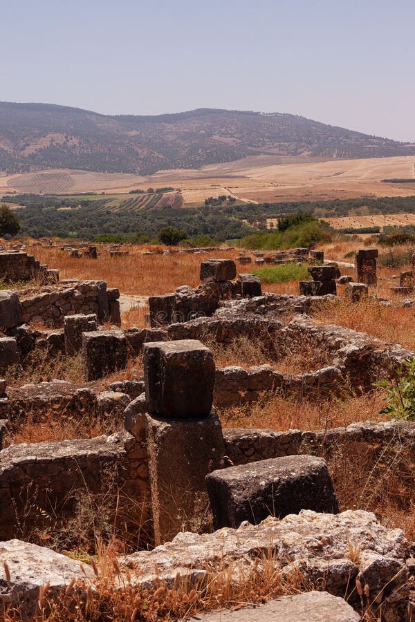 Vertical Shot of a Structure Built in the Volubilis City in Morocco ...