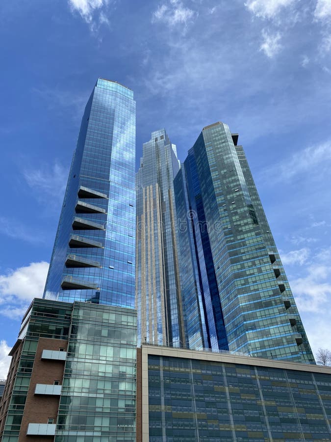 Vertical Shot of Tall Skyscrapers in Jersey City Editorial Image ...