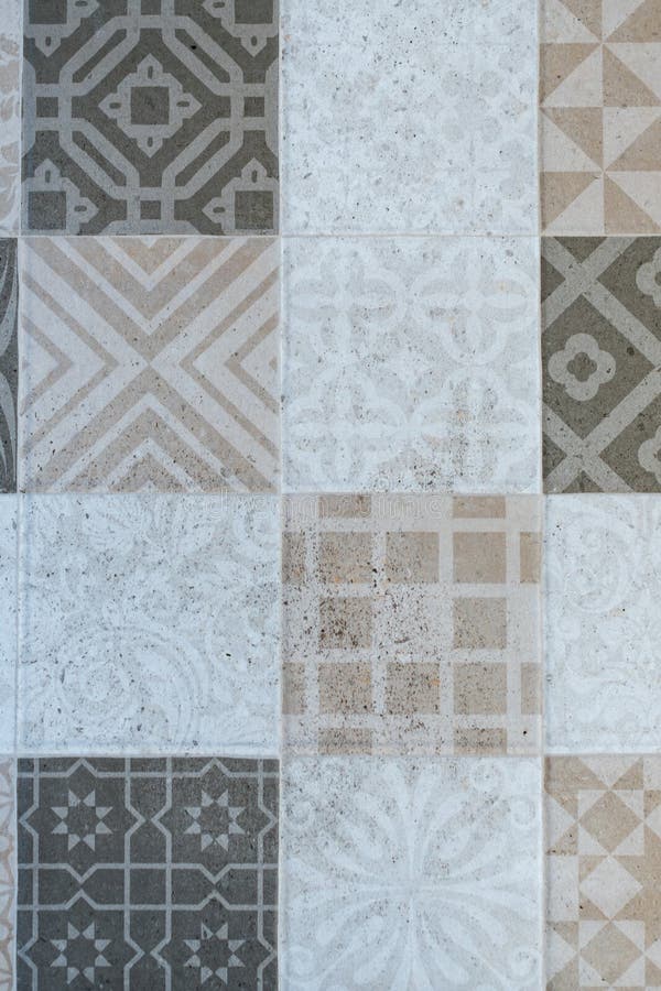 Vertical Shot of Tiles with Different Designs Stock Image - Image of ...