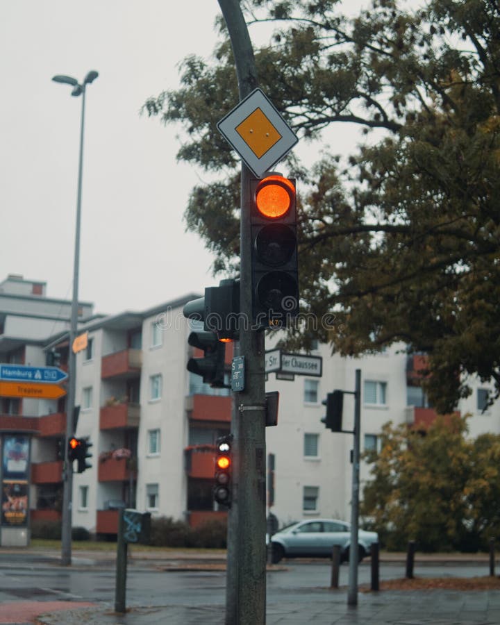 Vertical Shot of the Traffic Light. Editorial Stock Photo - Image of ...