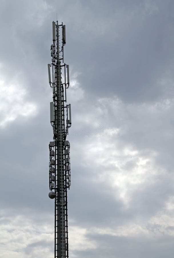 Radio transmitter pole stock photo. Image of phone, technology - 144354404