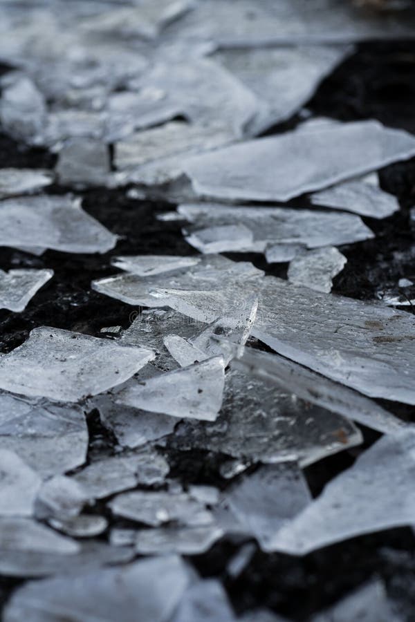 Vertical Shot of Transparent Ice Shards Stock Photo - Image of snow ...