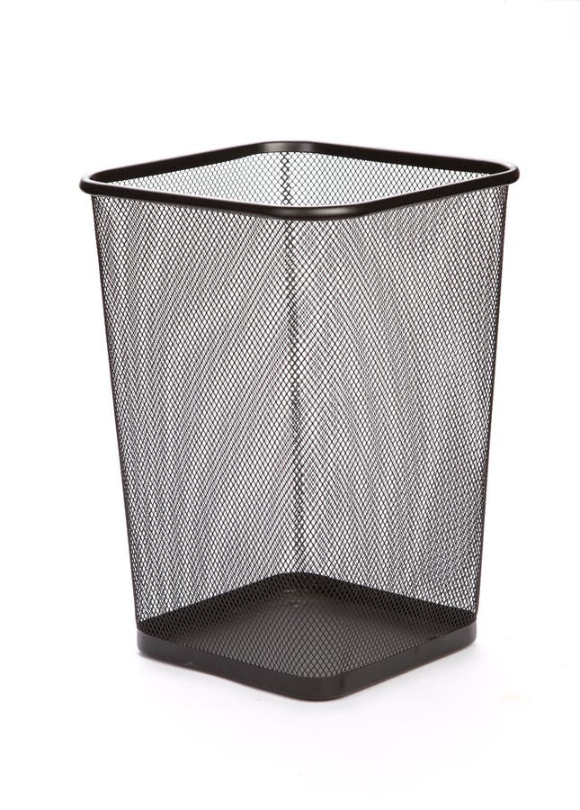 Vertical Shot of a Trash Bin on a White Background Stock Photo - Image ...