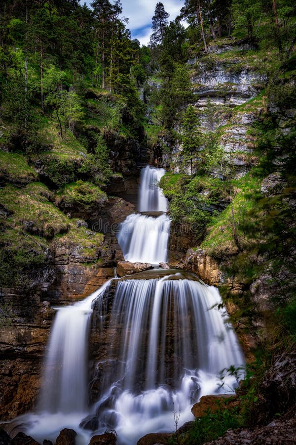 Vertical Shot of the Triberg Waterfall in Germany Stock Photo - Image ...