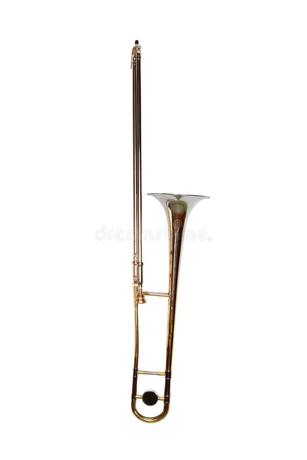 Trombone Isolated Black Bk stock image. Image of trombone - 6493119