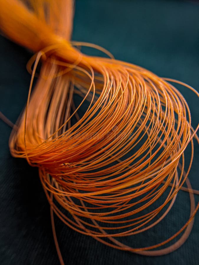 Orange Wire Cable of Usb and Adapter Isolated on White Background ...