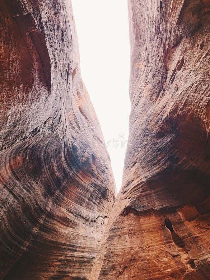Vertical Shot of Two Cliffs of the Canyon Next To Each Other Stock ...