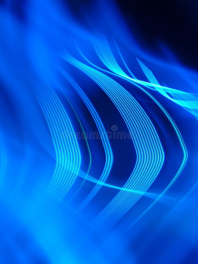 Vertical Shot of Unique Blue Abstract Lines, Virtual Space Stock Photo ...
